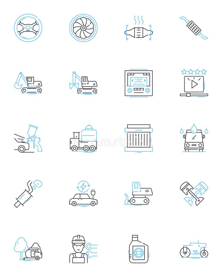 Technology Sector Linear Icons Set. Innovation, Disruption, Automation ...