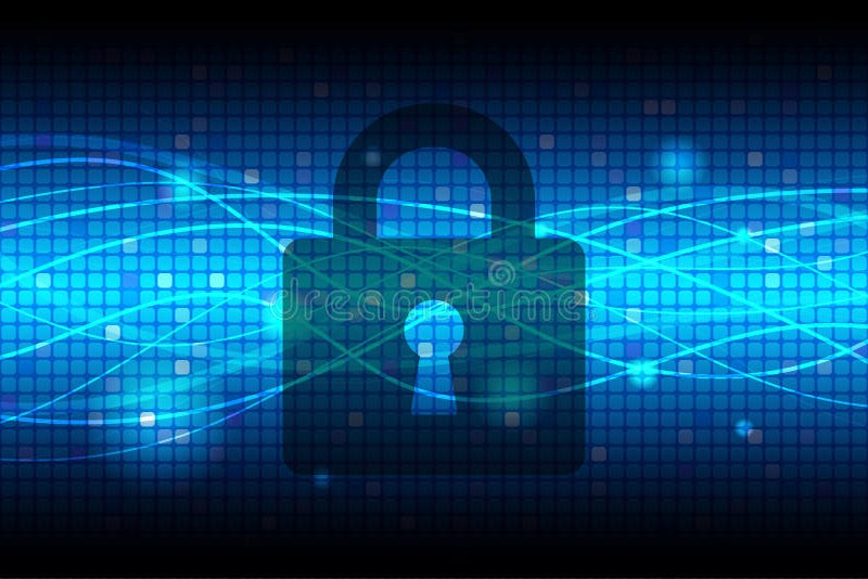 Technology Security Blue Abstract Background Stock Vector ...