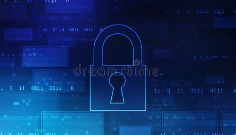 Technology Security Concept. Modern Safety Digital Background.Digital ...
