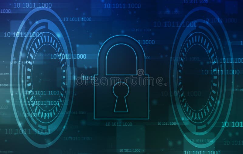 Technology Security Concept. Modern Safety Digital Background Cyber ...