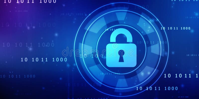 Technology Security Concept. Modern Safety Digital Background.Digital ...