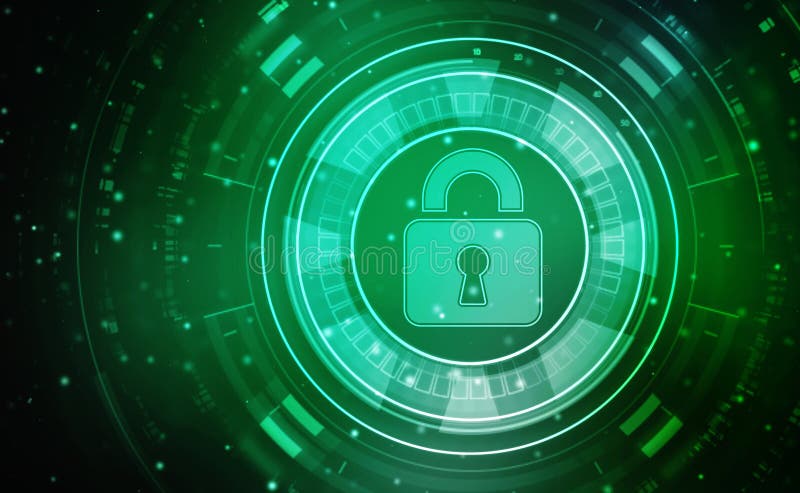 Technology Security Concept. Modern Safety Digital Background.Digital ...