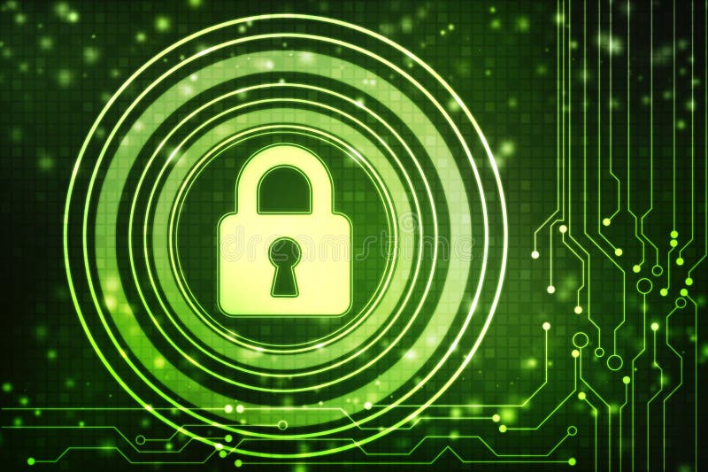 Technology Security Concept. Modern Safety Digital Background.Digital ...