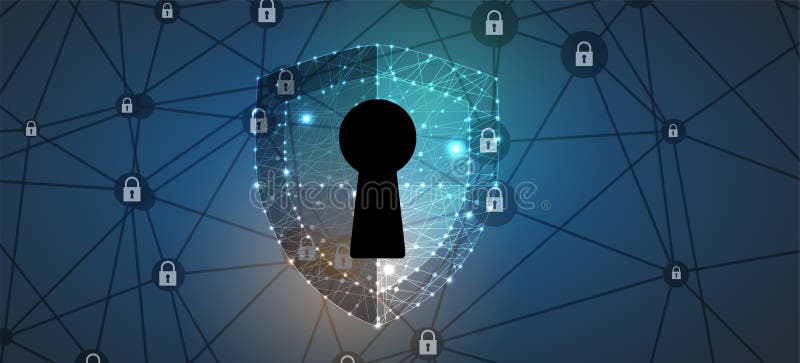 Technology Security Concept. Modern Safety Digital Background Stock ...