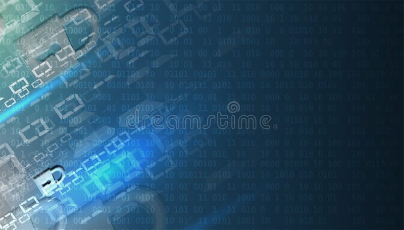 Technology Security Concept. Modern Safety Digital Background Stock ...