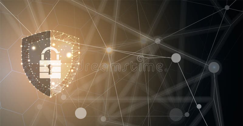 Technology Security Concept. Modern Safety Digital Background Stock ...