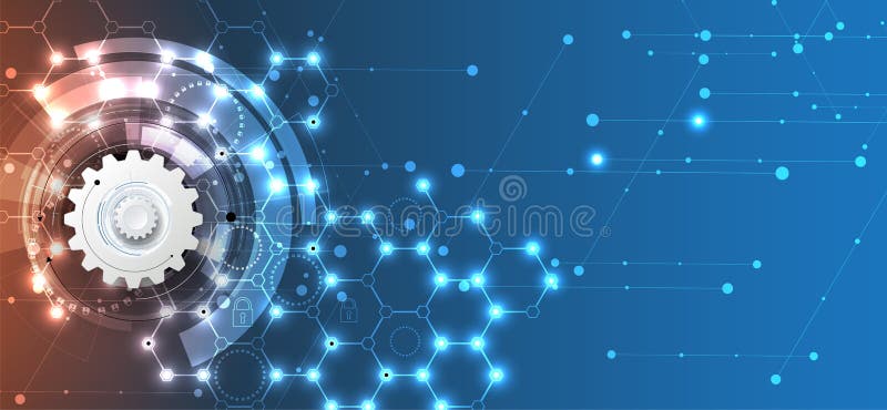 Technology Security Concept. Modern Safety Digital Background Stock ...