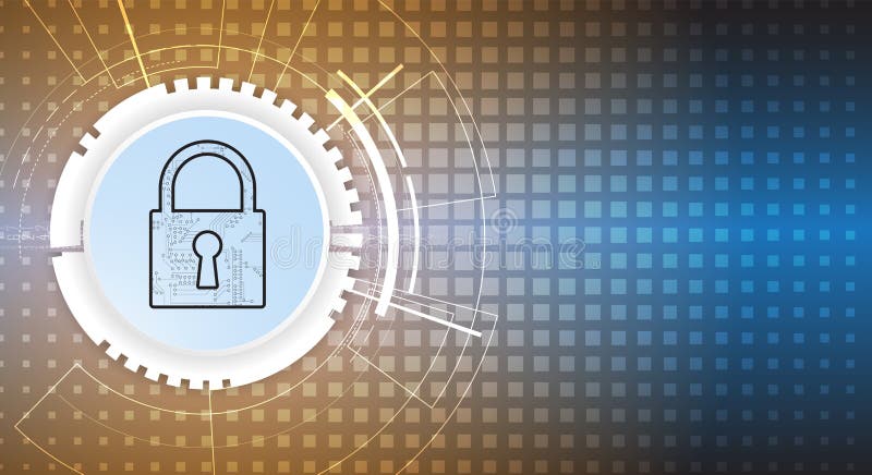 Technology Security Concept. Modern Safety Digital Background Stock ...