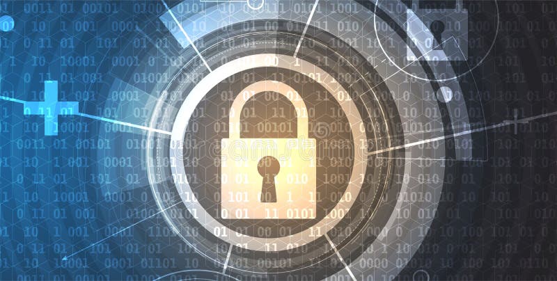 Technology Security Concept. Modern Safety Digital Background Stock ...