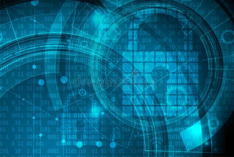 Technology Security Concept. Modern Safety Digital Background Stock ...