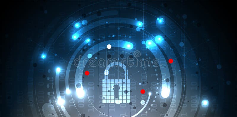 Technology Security Concept. Modern Safety Digital Background Stock ...
