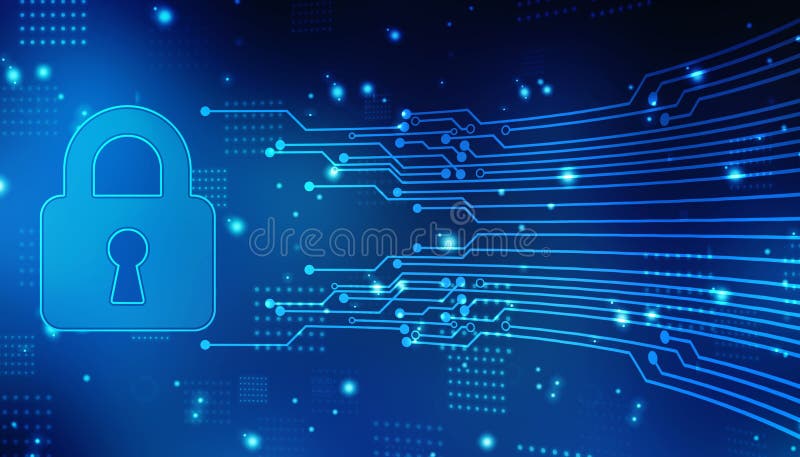 Technology Security Concept. Modern Safety Digital Background ...