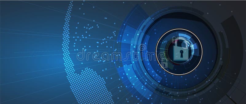 Technology Security Concept. Modern Safety Digital Background Stock ...