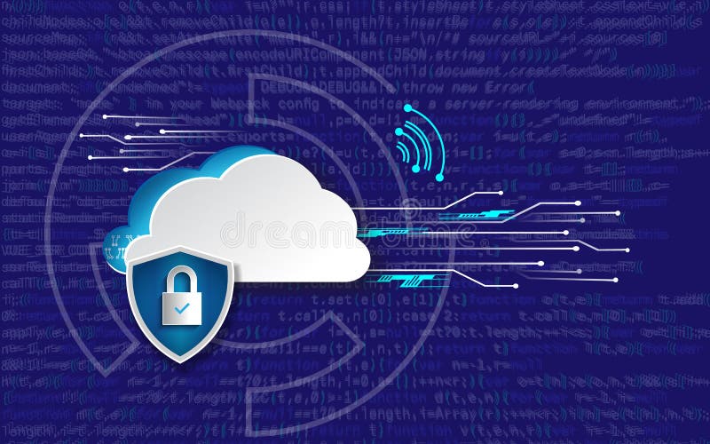 Technology Security Concept. Modern Safety Web Digital Background ...