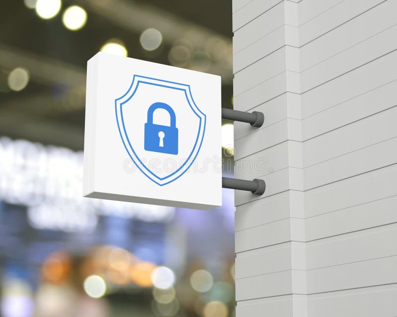 Technology Security Insurance Online Concept, 3D Rendering Stock ...