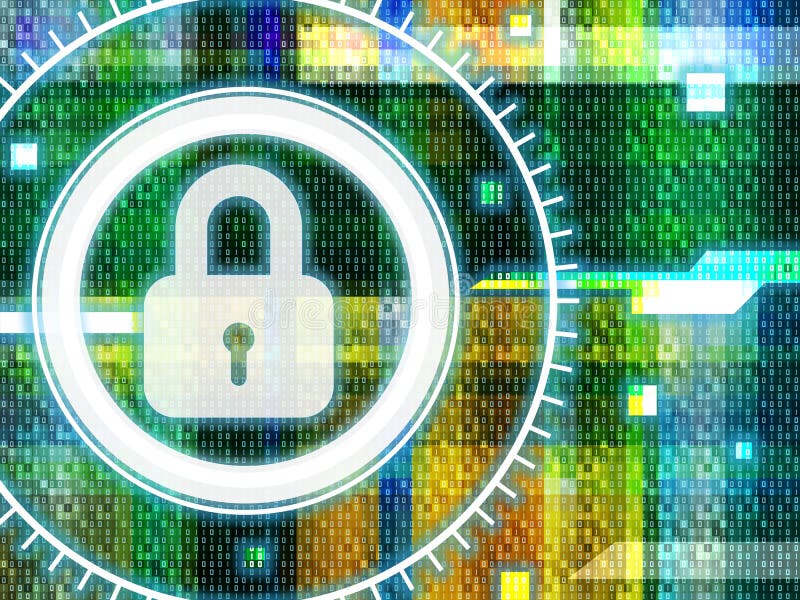 Technology Security Lock Concept Stock Illustration - Illustration of ...