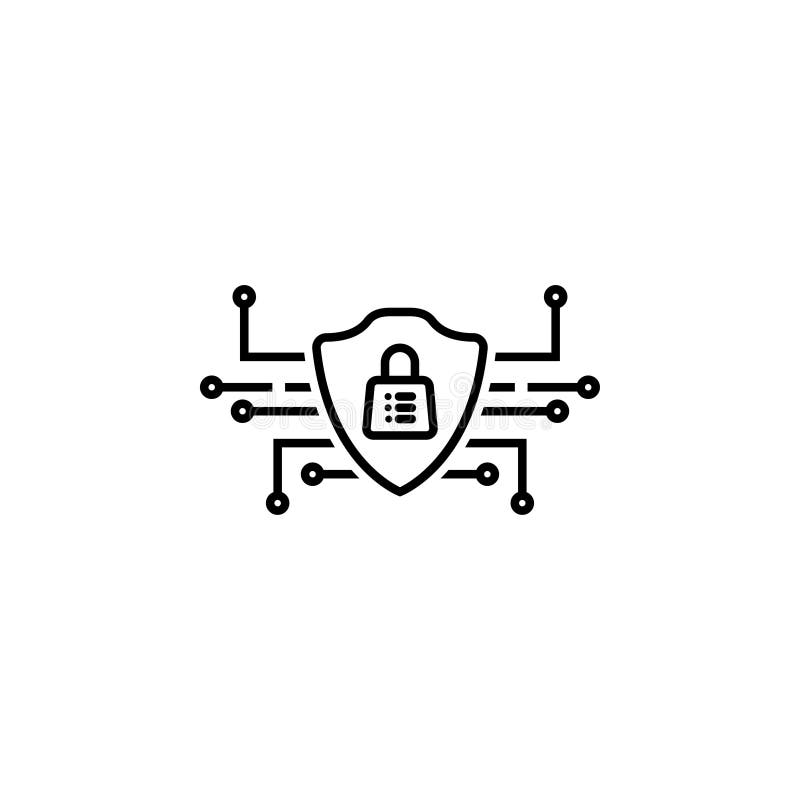 Technology Security Lock Icon Vector Stock Vector - Illustration of ...