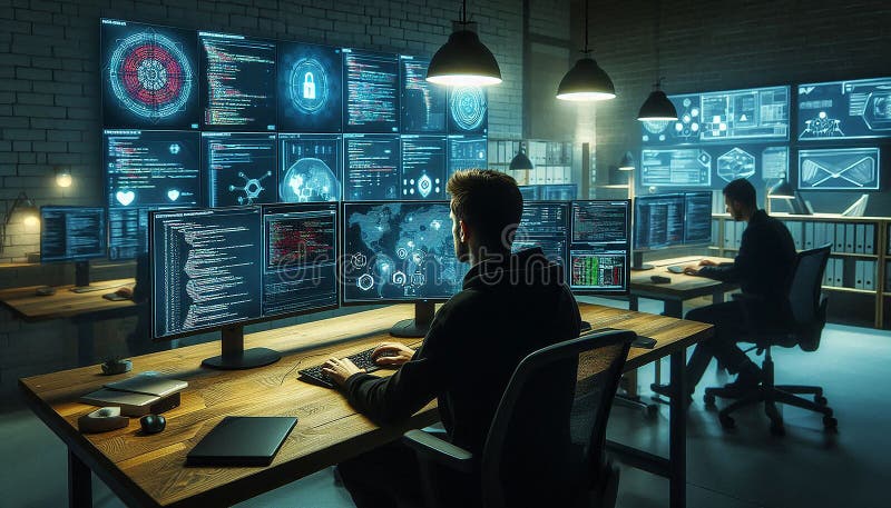 Technology and Security Monitoring in a Modern Workspace Stock ...