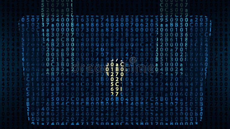 Technology Security with Padlock Concept. Data Protected by Digital Pad Lock, Electronic Key ...