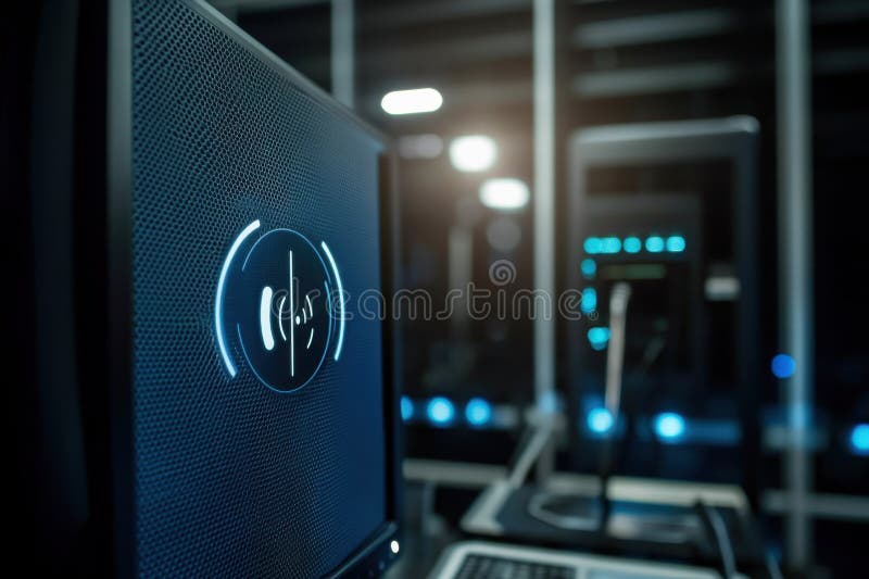 Technology Setup in a Modern Data Center Showcasing Server Equipment ...