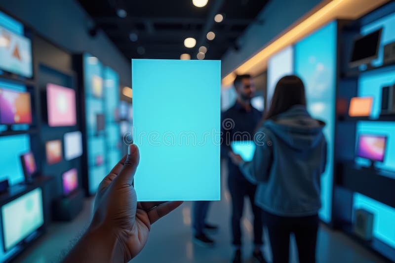 Technology Shopping Experience in Modern Electronics Store with Diverse ...