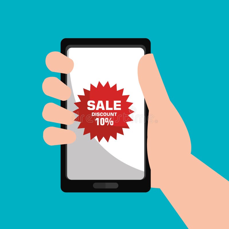 Technology Shopping Offers with Discounts Stock Illustration ...