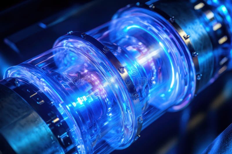 Technology Showcases a Futuristic Glowing Plasma Engine during a ...