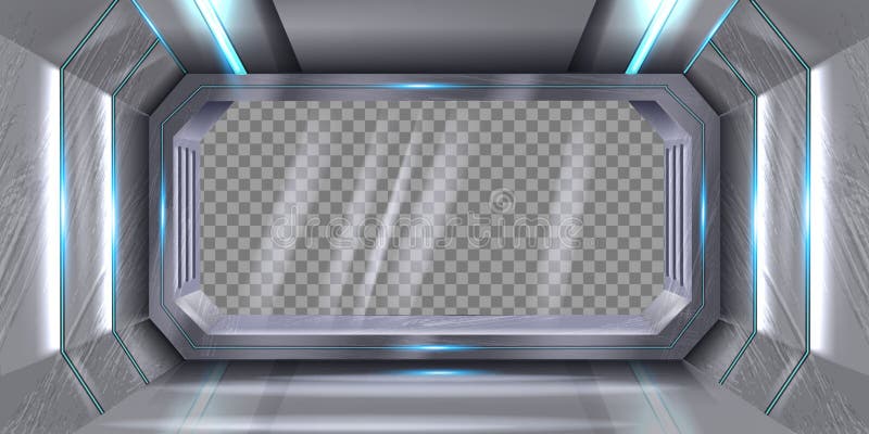 Space Ship Interior, Vector 3D Space Station Inside View, Spacecraft ...