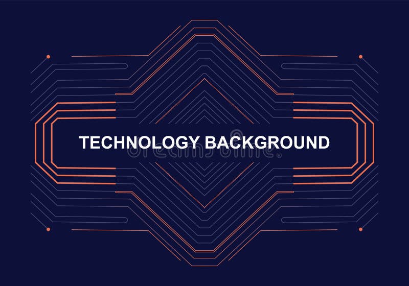 Technology Simple Banner Background Stock Illustration - Illustration ...