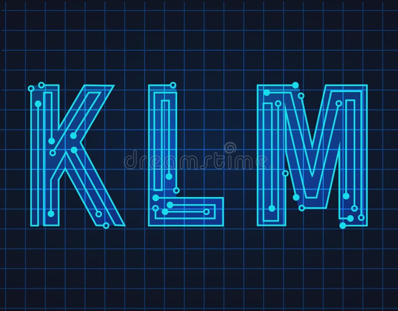 Technology Simple Type Tech Design. Vector Typeset Alphabet. Future ...