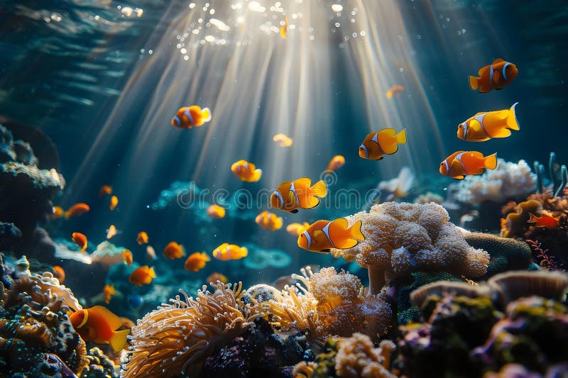 Technology Simulates Underwater Scene with Sun Rays through Coral Reef ...