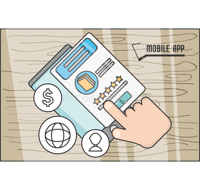 Technology Smartphone with Touch Screen Apps Stock Vector ...