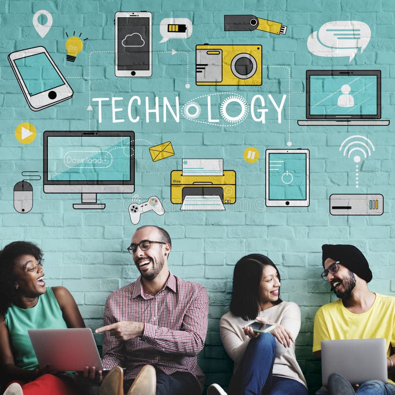 Technology Social Media Networking Online Digital Concept Stock Photo ...