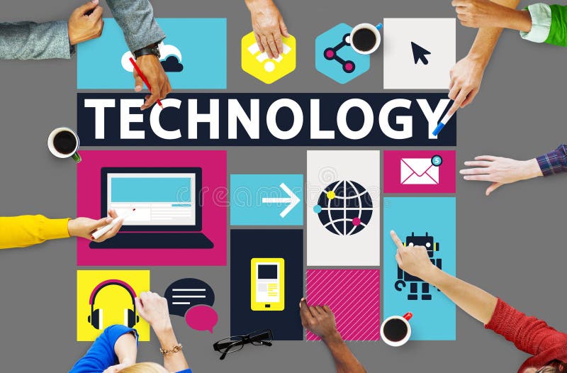 Technology Social Media Networking Online Digital Concept Stock Photo ...