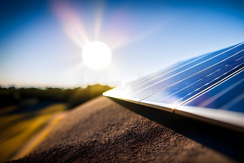 Technology Solar Cell, Alternative Source of Electricity. Generative AI ...