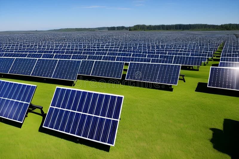 Technology Solar Cell, Alternative Source of Electricity.Generative AI ...