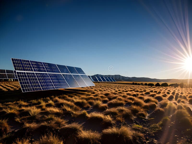 Technology Solar Cell, Alternative Source of Electricity.Generative AI ...