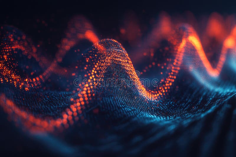 Technology and Sound Analysis Background Stock Illustration ...