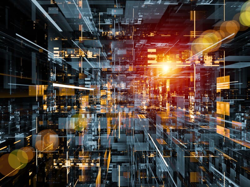 Digital Technology Abstract Stock Illustration - Illustration of ...