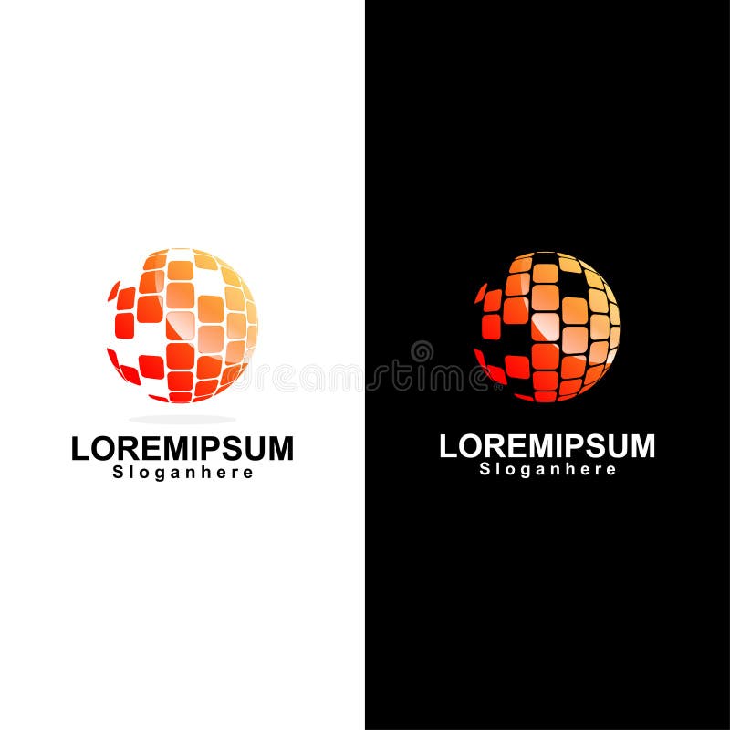 Technology Sphere Logo Design Stock Image - Image of colorful, game ...