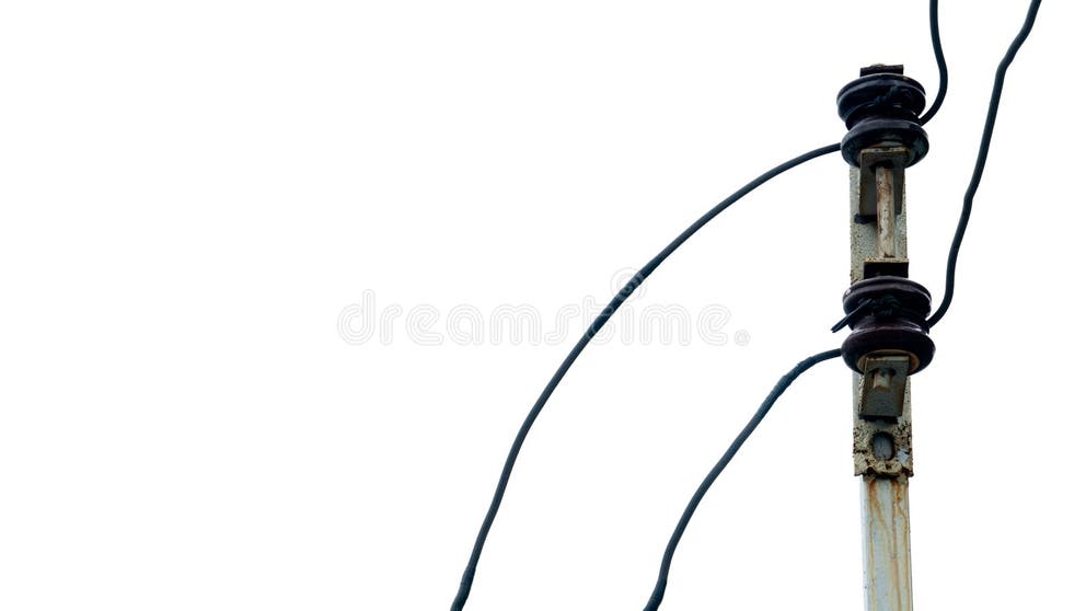 Technology of Spool Insulators with Electic Cable on Steel Pool. Stock ...