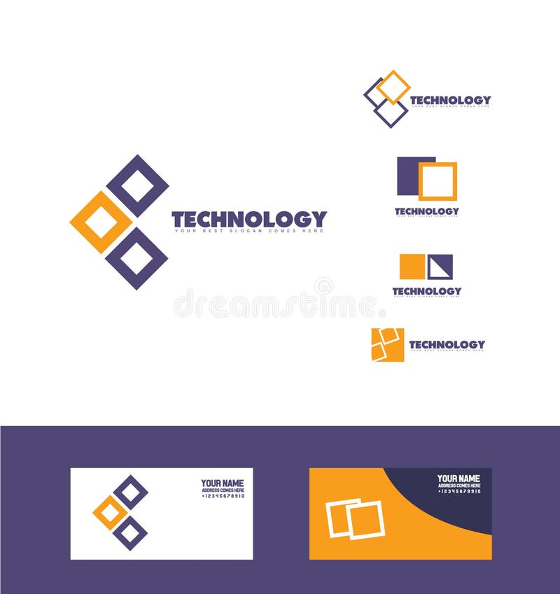Technology Square Logo Icon Stock Vector - Illustration of identity ...