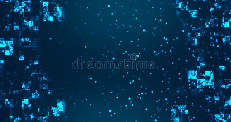 Technology Square Pieces Falling Down and Moving Up Grid Background ...