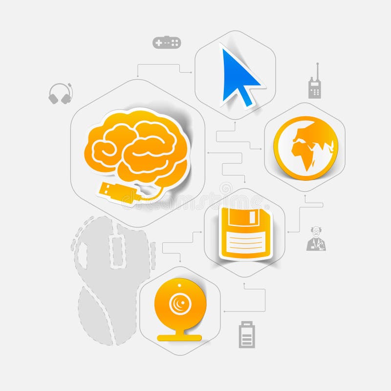 Technology Sticker Infographic Stock Vector - Illustration of banner ...