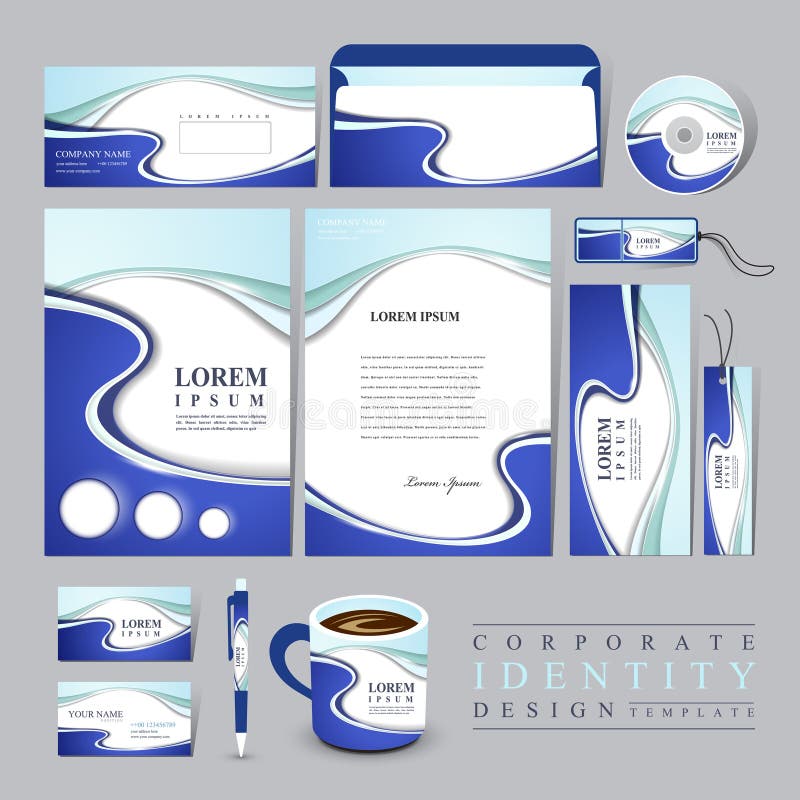 Technology Style Corporate Identity Design Template Stock Vector ...