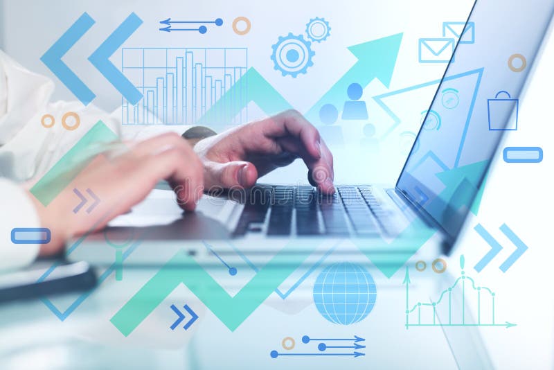 Technology, Success and Presentation Concept Stock Image - Image of ...