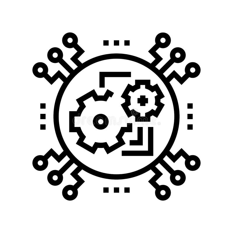 Technology System Line Icon Vector Illustration Stock Illustration ...