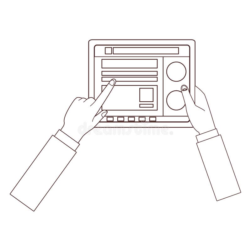 Technology tablet cartoon stock vector. Illustration of internet ...