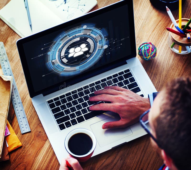 Technology Team People Hud Teamwork Concept Stock Image - Image of data ...