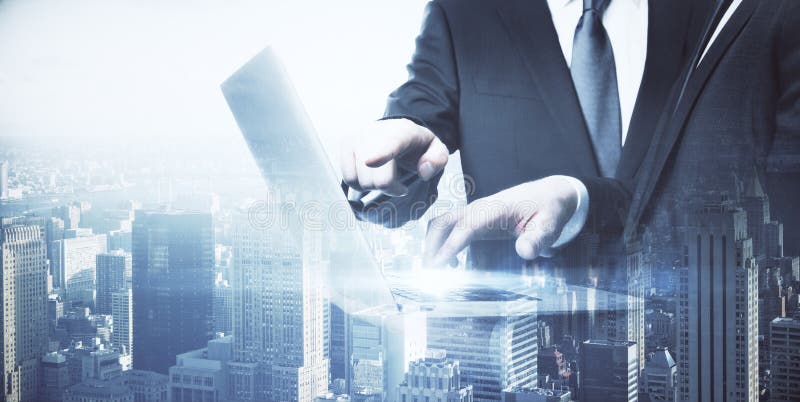 Technology and Teamwork Concept Stock Image - Image of leadership, book ...